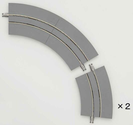 TomyTec 17950 N Tran Super Mini Curve C103-WT Fine Track (Set of 4 ...